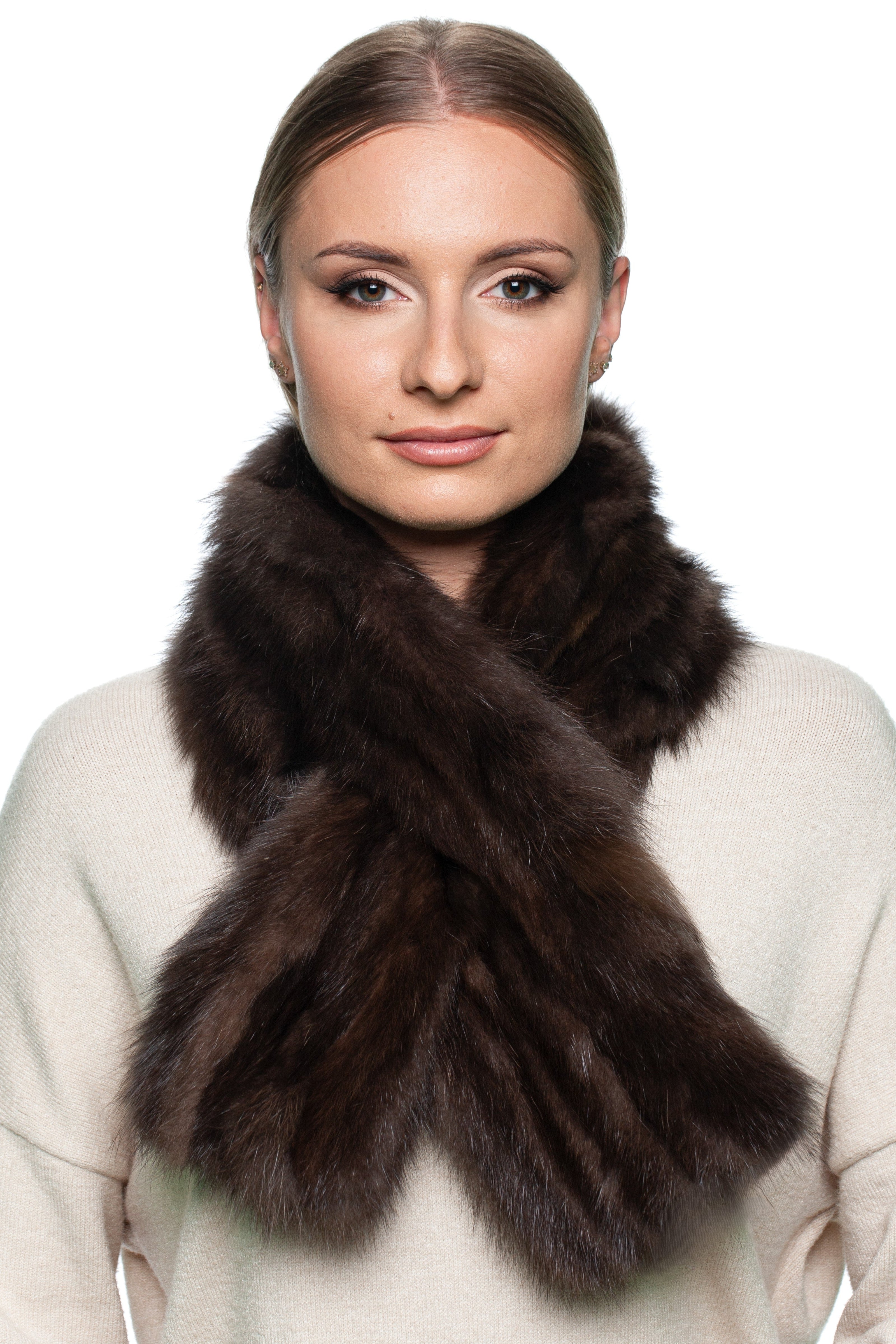 Chinchilla Fur Double Sided Scarf Handmade By FurbySD