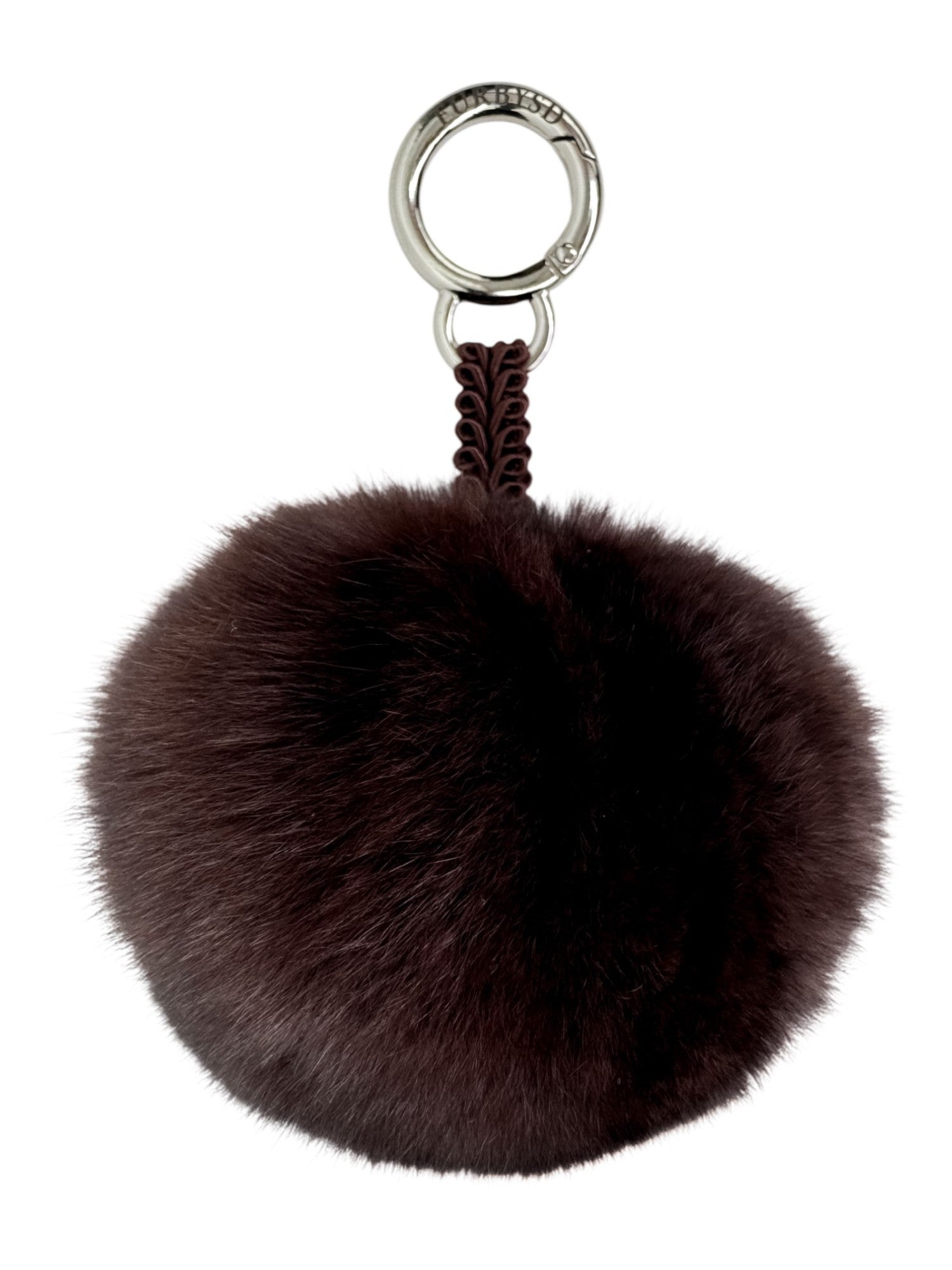 Purple Chinchilla Fur Bag Charm Handmade by FurbySD