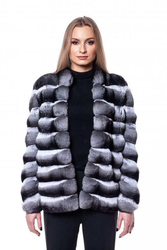 Chinchilla fur coat handcrafted exclusively by FurbySD.